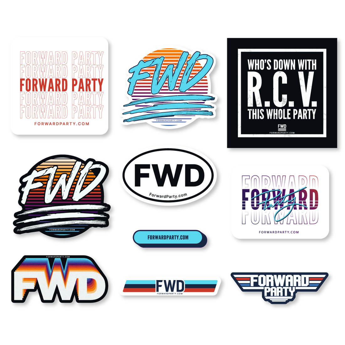 FWD Retro Sticker Pack – Shop - Forward Party
